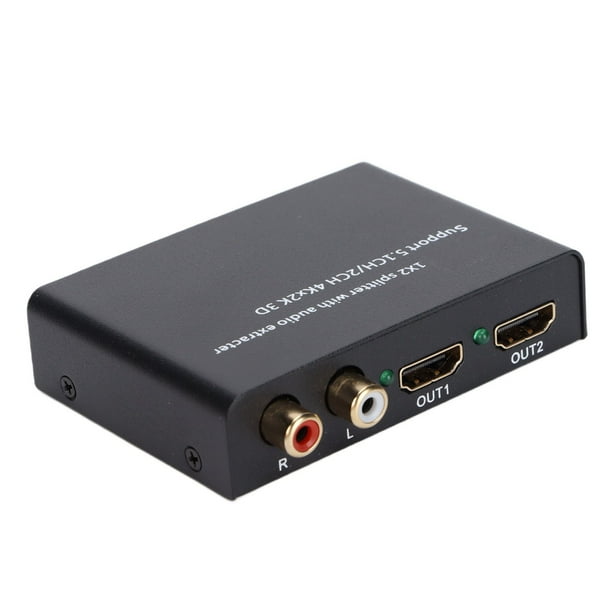 Converter, HD Multimedia Interface 1 To 2 Splitter Black Easy To ...