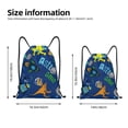 Balery Dinosaur In Space Pattern Drawstring Backpack Bag Sport Gym ...