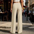 Asgosdo Women Pants High Waisted Wide Leg Side Slit Parachute Pants ...
