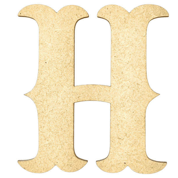Krafty Supply 5" Tall MDF Letter H |1/8" Thick | Western Railroad ...