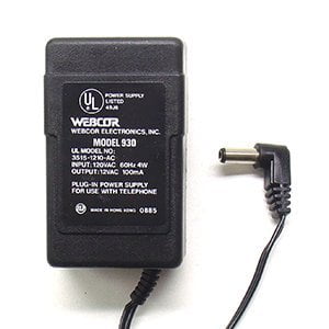 Webcor AC-AC Adapter 12VOLTS AC @ 100mA 2.1mm Power Plug - Walmart.com