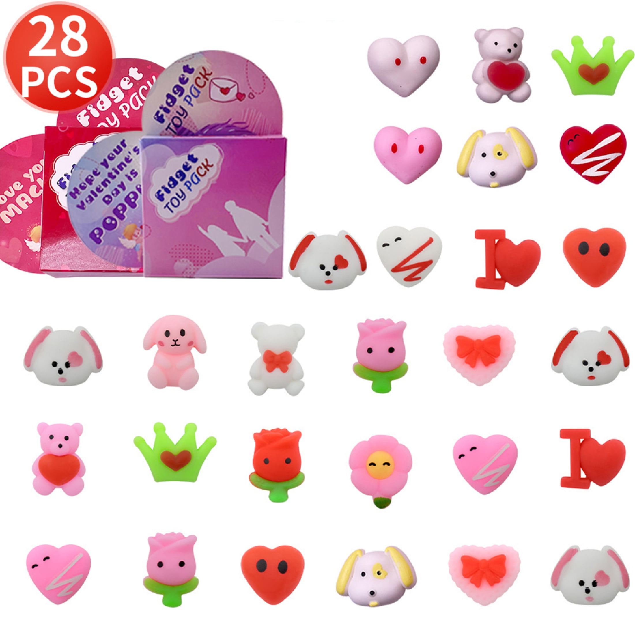 Eubuy 28pcs Valentines Day Stress Relief Toys For Lovers Pressure