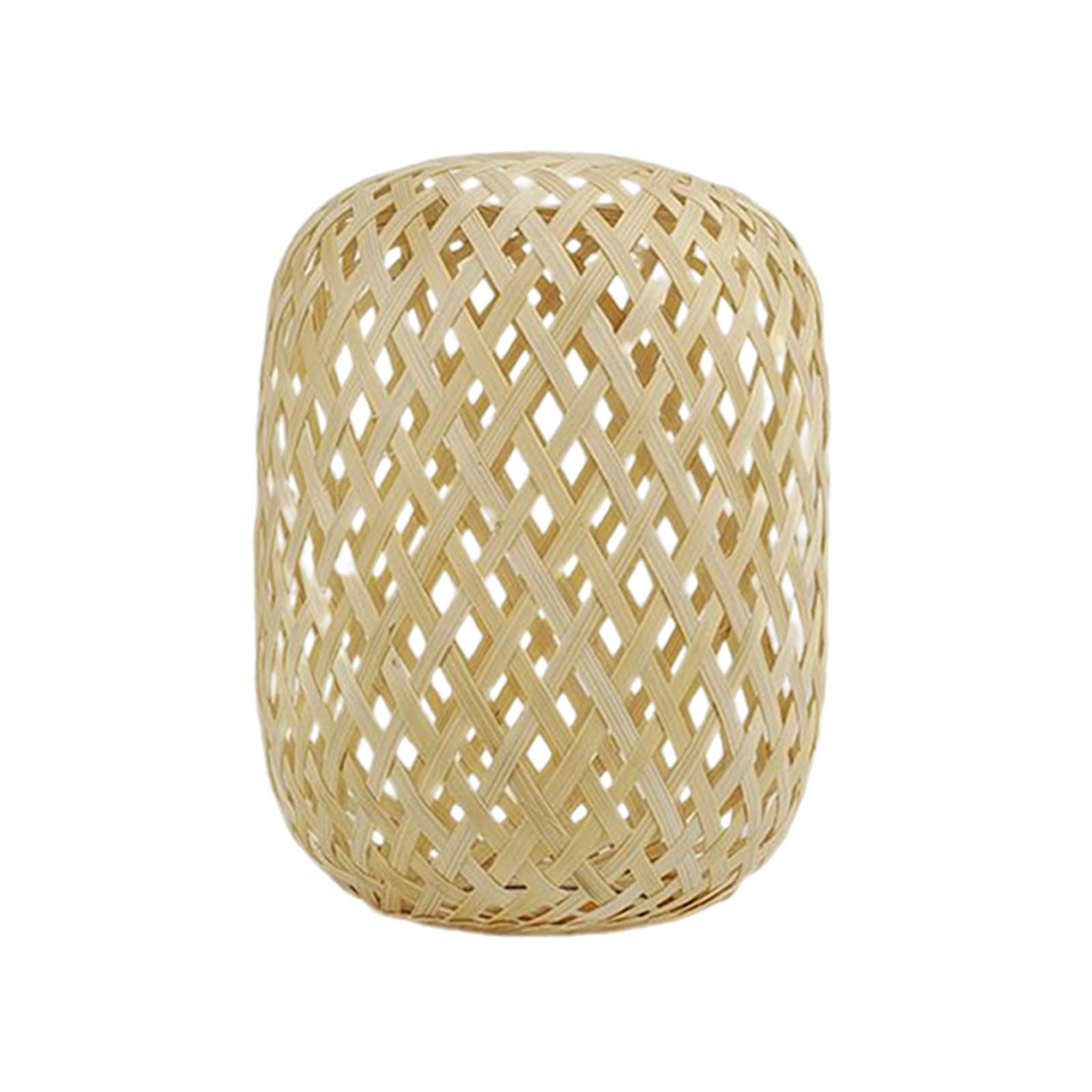 Bamboo Lampshade, Hand-Woven, Light Cover, Retro Style, Detachable ...