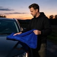 Blue Medium Microfiber Car Drying Towel Thick Absorbent Car Wash Towel ...
