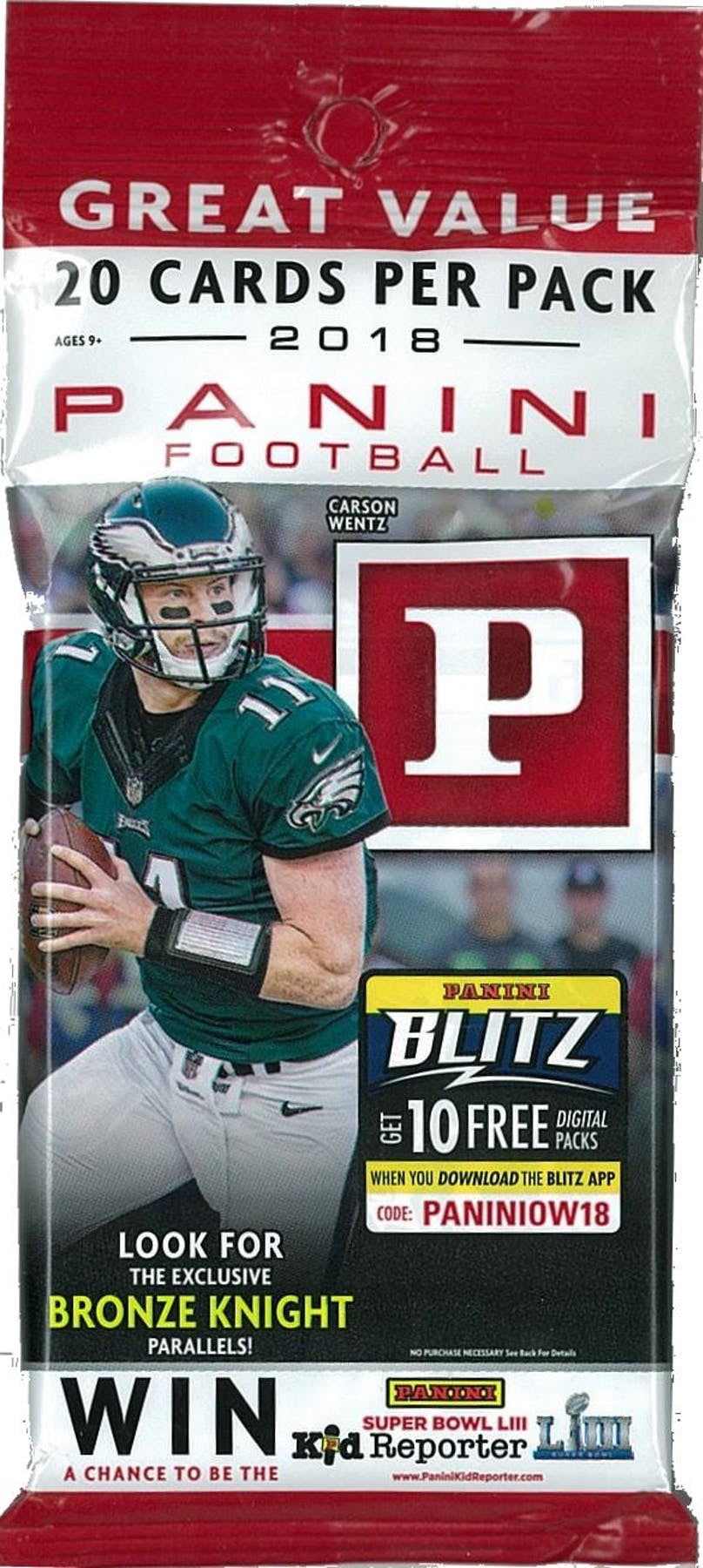 NFL 2018 Panini Football Trading Card Pack (20 cards) - Walmart.com