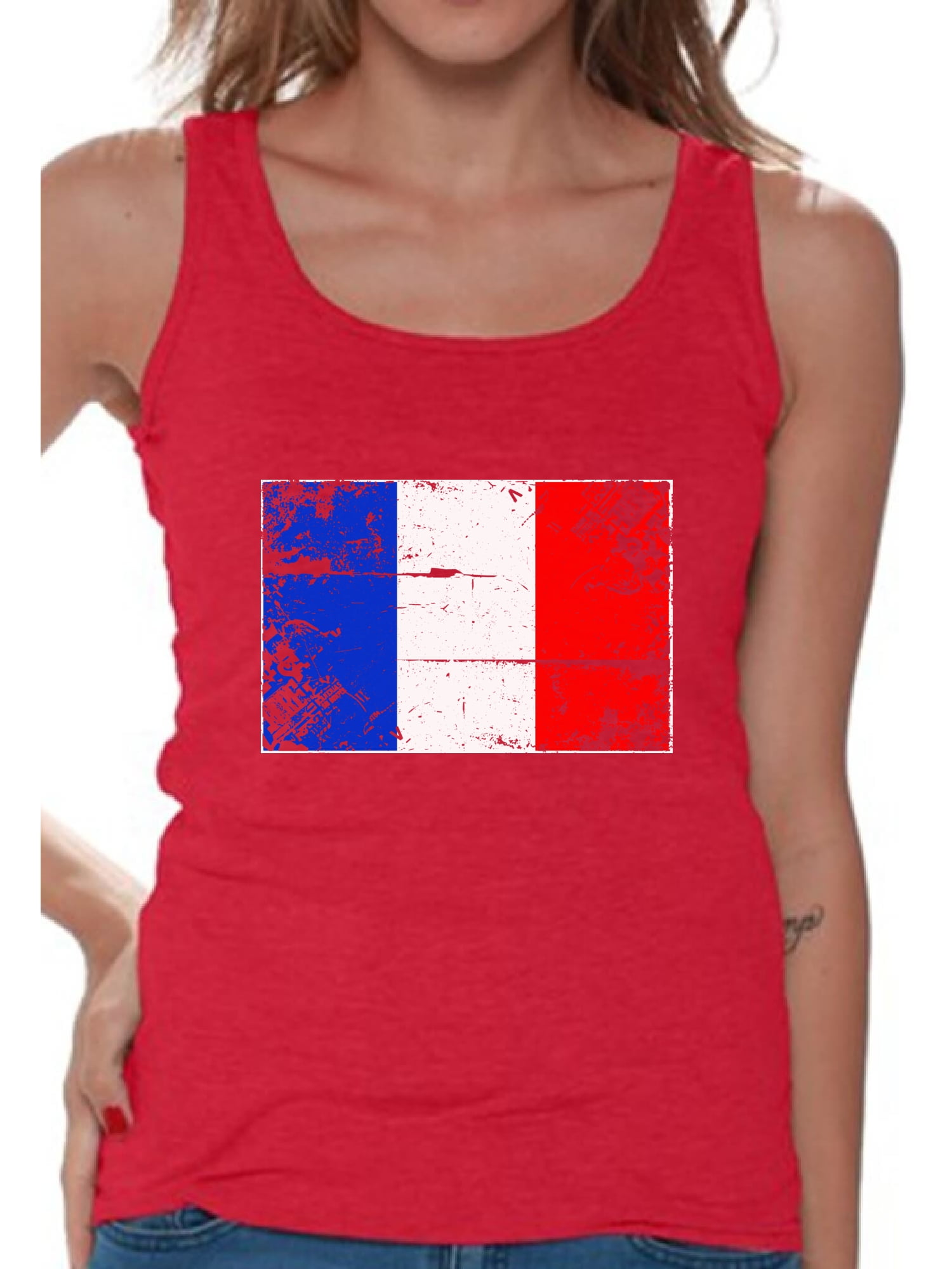 Awkward Styles France Flag Tank Top for Women French Tanks French Women ...
