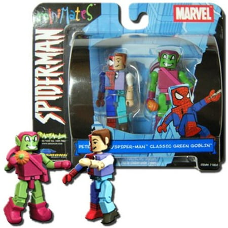 Marvel Minimates Peter Parker Spider-man and classic green goblin ...
