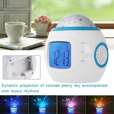 LED Music Multi-Function Clock,Star Sky Projection Digital Calendar ...