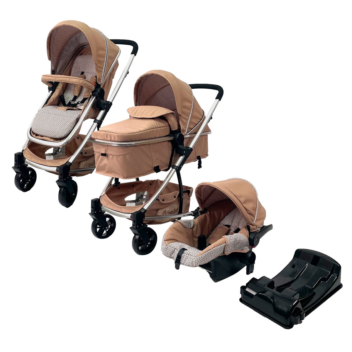Carriola De Bebe Crown Portabebe Base De Carro Bambineto Khaki ...