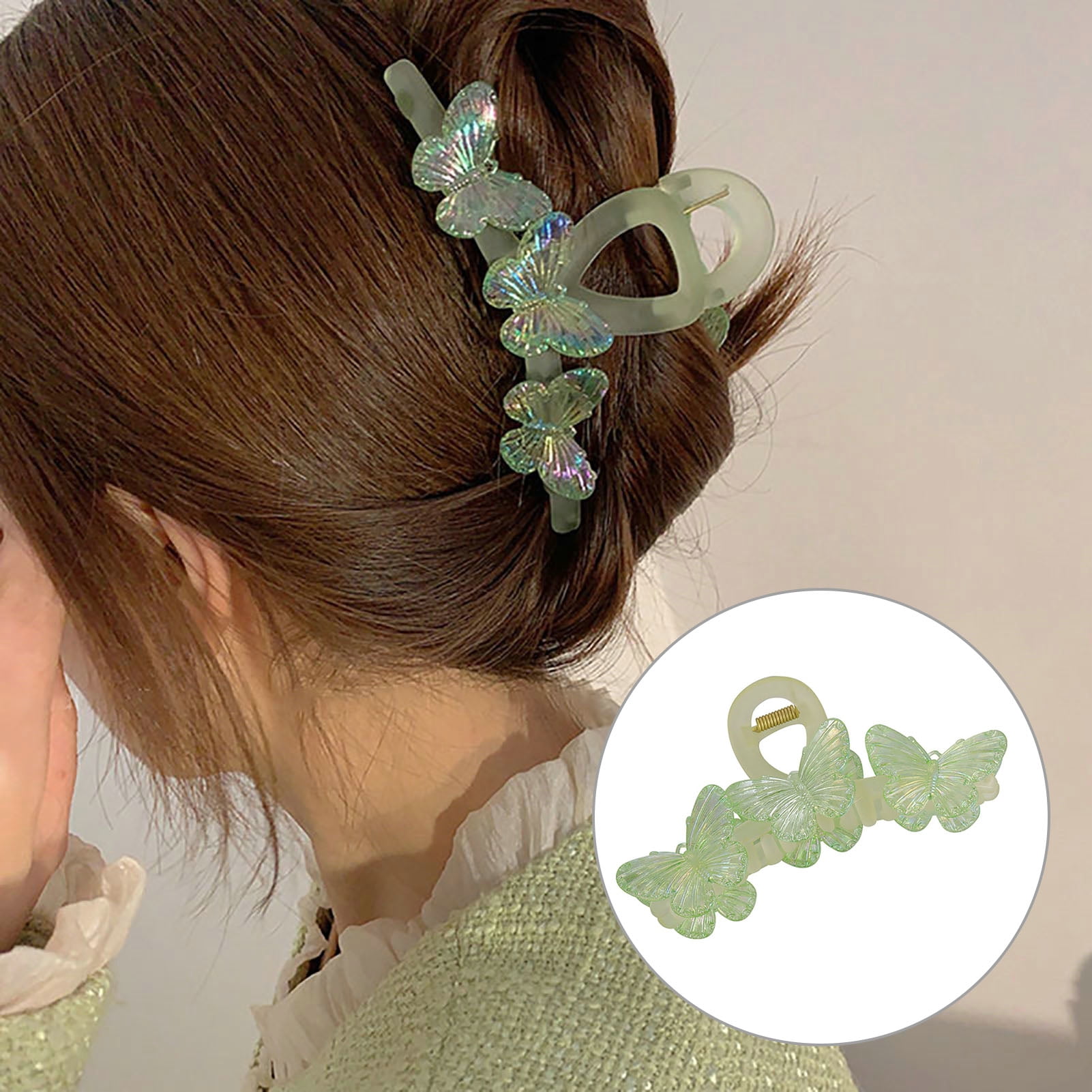 Honrane Frosted Texture Crossing Teeth Spring Design Hair Claw Three ...