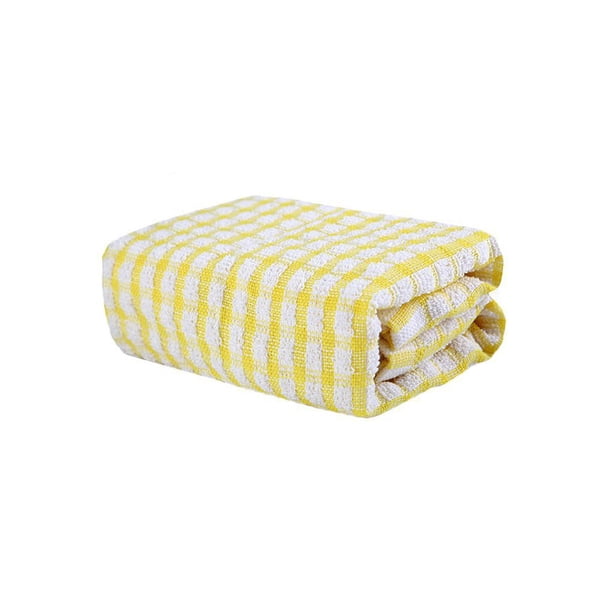 Plaid Cotton Tea Towel Kitchen Weave Hand Washing Dish Towels Thick ...