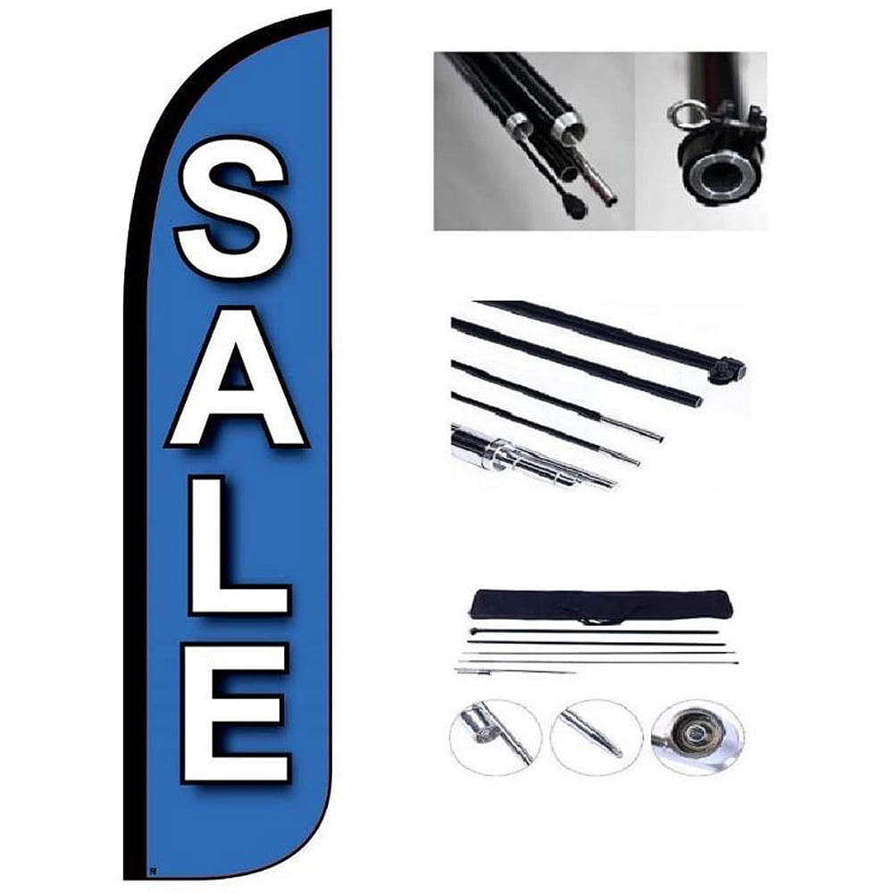 Sale Business Windless Feather Flutter Flag 10 x 2.5 Foot Flag and 13 ...