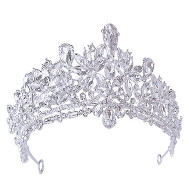 Believe by Brilliance Fine Silver Plate Cubic Zirconia Mini Crown Tiara ...