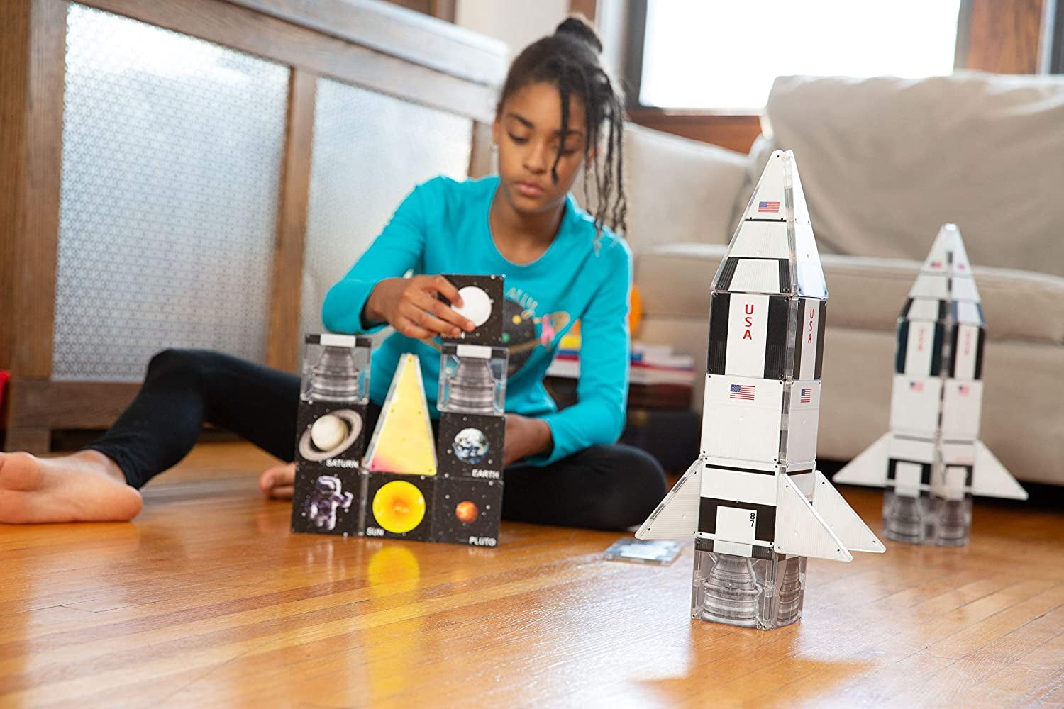 Magna-Tiles Galaxy Rocket Structure Set By Award Winning