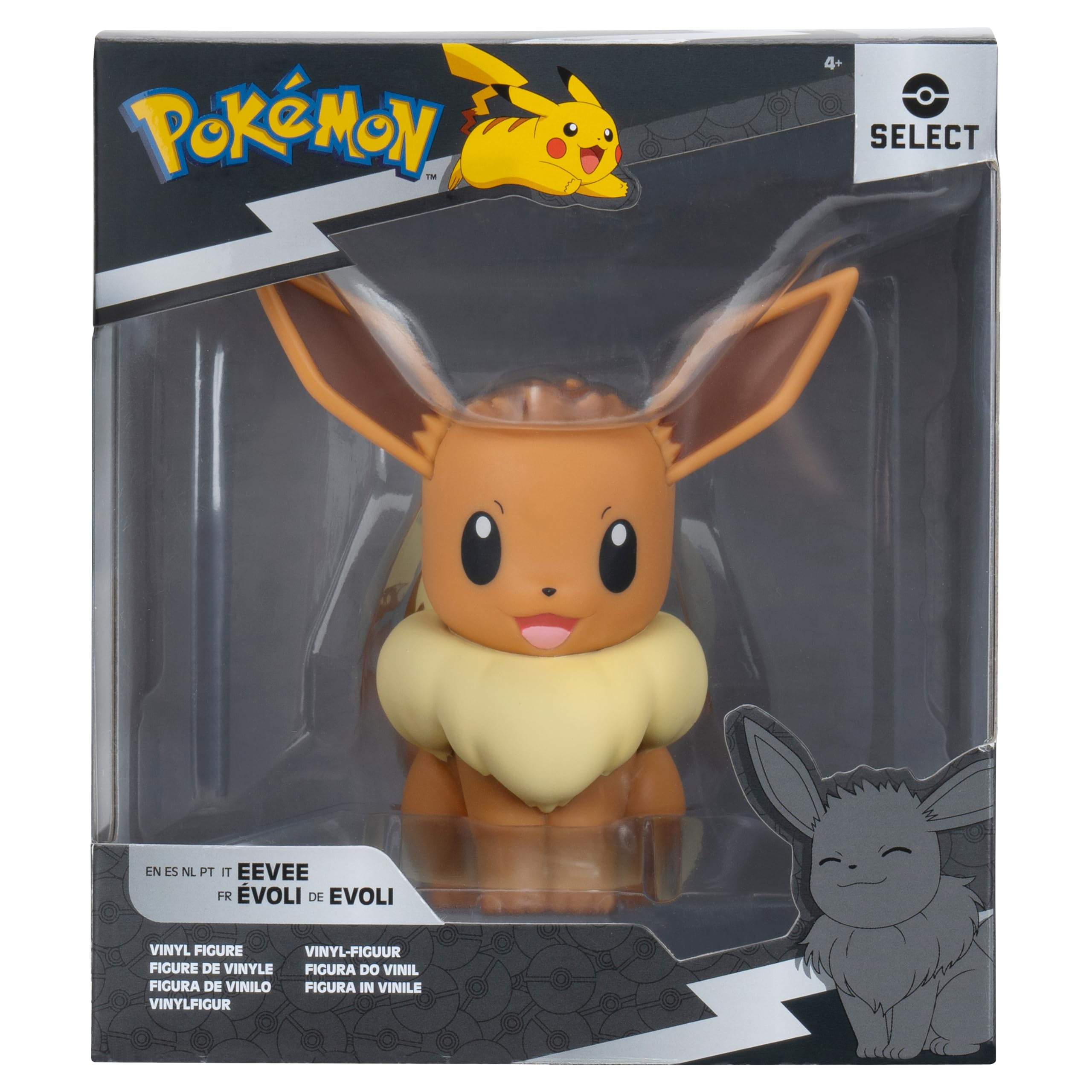 Figura de vinilo Pokemon Eevee Select de 10 cm con licencia oficial ...
