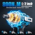 DGB Cordless Impact Wrench, Brushless High Torque Impact Driver, Heavy ...