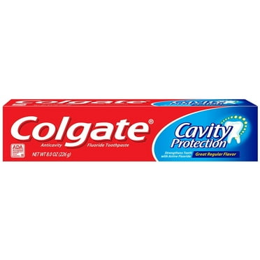 Colgate Small Travel Toothpaste Tube, Cavity Protection, Regular, 0.85 ...