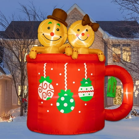 Poptrend Inflatable Christmas Decorations 6 Foot Inflatable Cup ...
