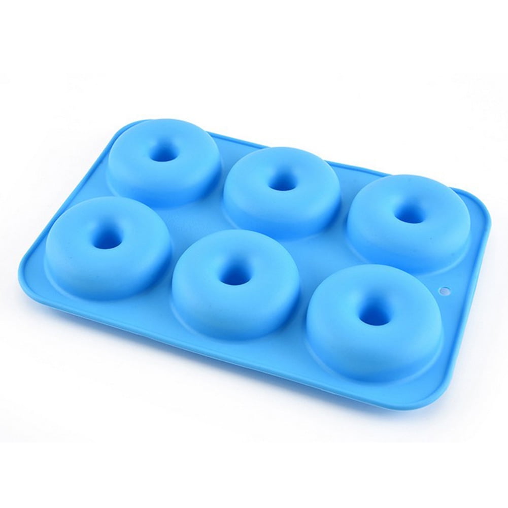 July Memor 6 Cavity Doughnut Mould Silicone DIY Baking Cake Donut Mold ...