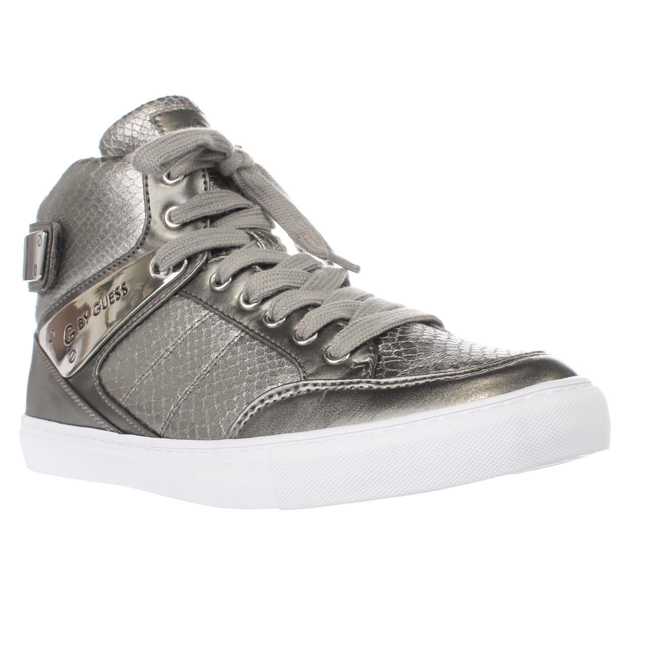 Womens G by GUESS Odean High-Top Fashion Sneakers - Pewter - Walmart.com