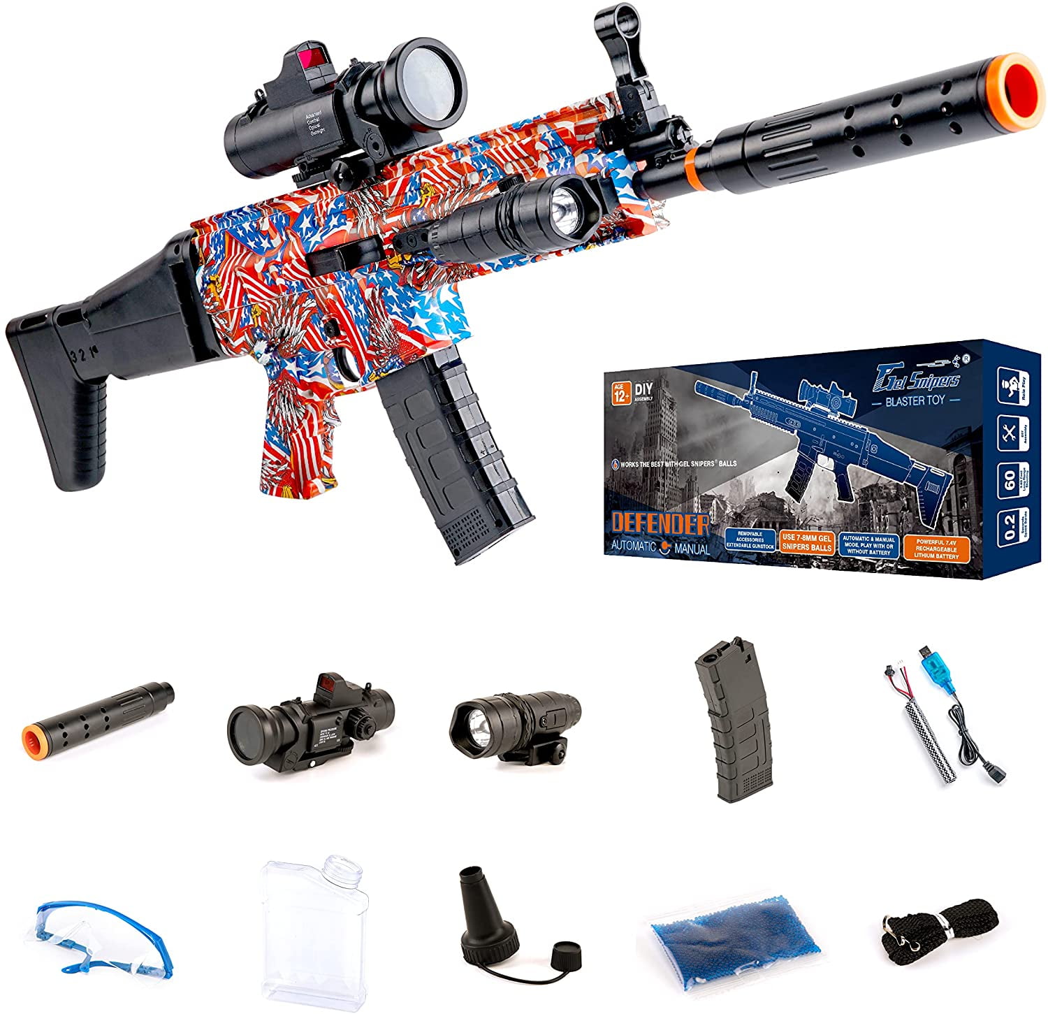 Electric Gel Blaster Toy Gun - Full Kit with Water Philippines | Ubuy