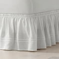 Easy Fit Adjustable Baratta Stitch Embroidered Bed Skirt - Walmart.com