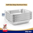 9x13 Aluminum Foil Pans (30 Pack) - Disposable Half Size Deep Steam ...