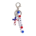 Acrylic Letter Keychain,Beaded Initial Pendant,Personalized Bag Charm ...