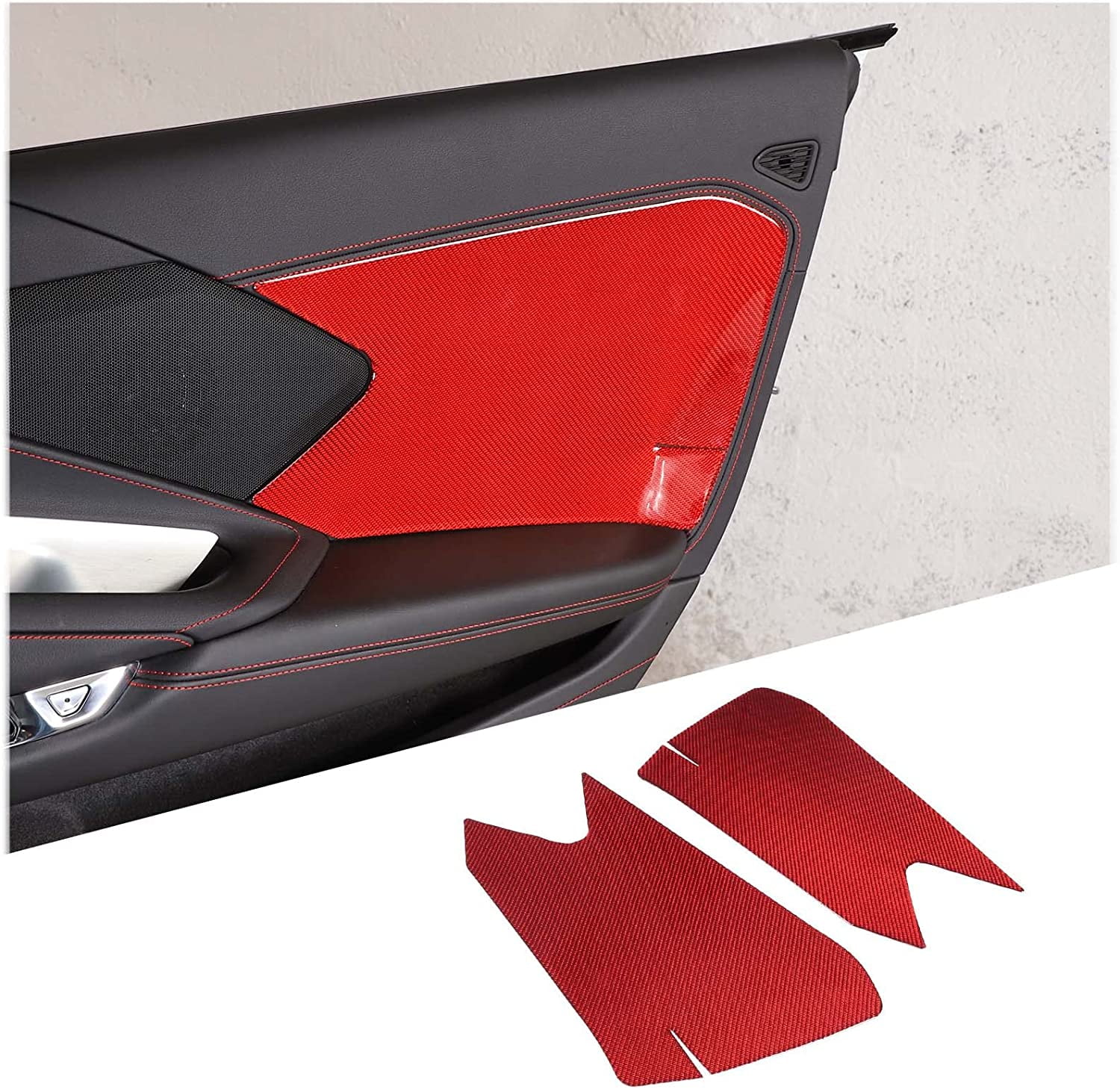 TINKI Soft 3D Real Carbon Fiber Car Interior Door Panel Large Trim ...