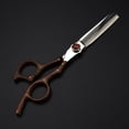 6 Inch VG10 Steel Hair Shears Set, Sandalwood Handle Cutting & Thinning ...