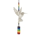 Bird Crystal Suncatcher Window Hanging Decor | Iron Art Ornament with ...