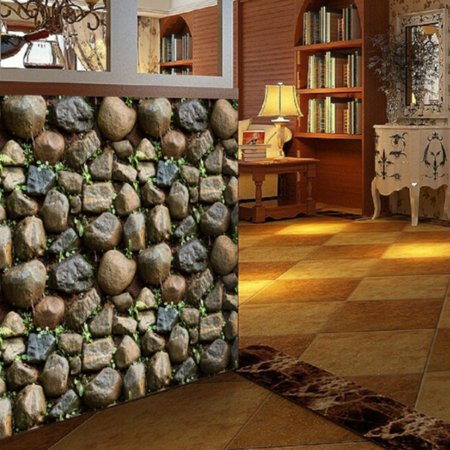 Bangus 3D Wall Paper Brick Stone Rustic Effect Self-adhesive Wall ...
