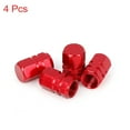 Unique Bargains Red Tire Valve Caps, Dustproof Hexagon Aluminium Alloy ...
