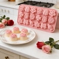 Silicone Chocolate Candy Molds - 18 Cavity Non-Stick Flower Leaf ...