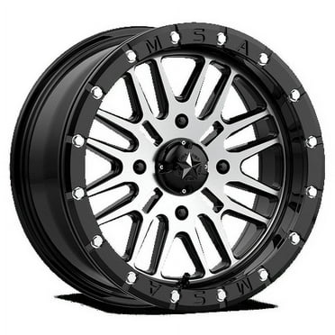 MSA Offroad Wheels Aluminum Rim M38 BRUTE 16X7in Gloss Black Machined ...