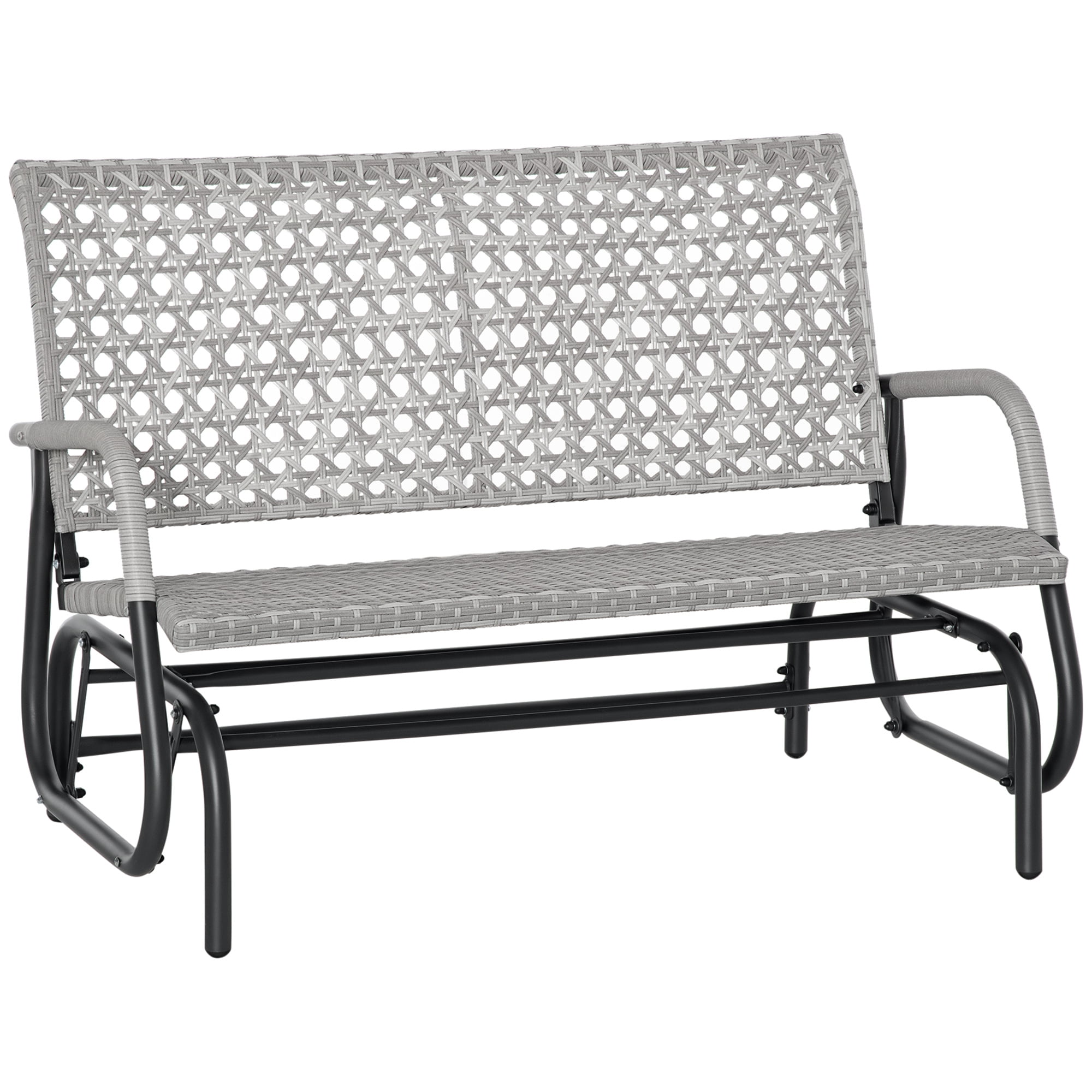 Click here for Outsunny 2 Seater Wicker Outdoor Glider Bench  Pat... prices