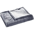 Chaps Plush Bed Blanket with Faux Fur Reverse - Full/Queen 90 X 90 ...
