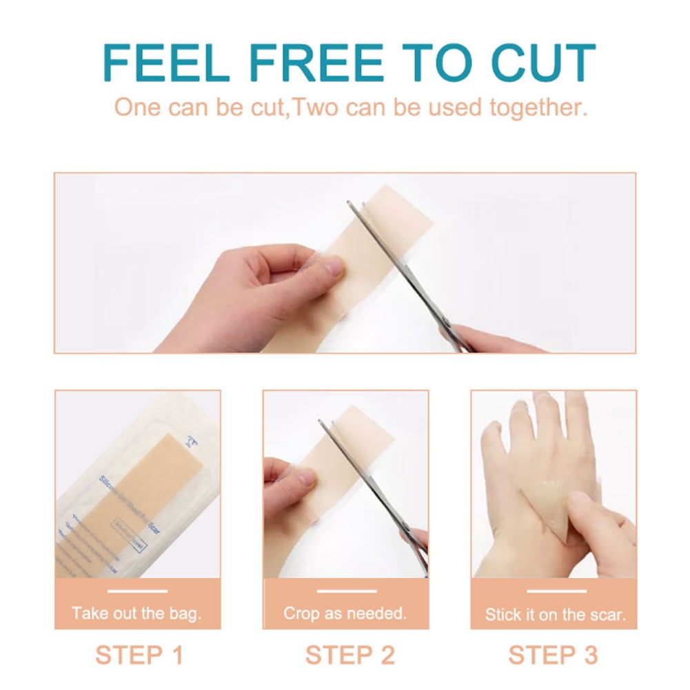 Buy Tebru Surgery Scar Removal, Self-Adhesive Silicone Scar Sheet ...