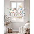 Sheer Curtain Panels Alphabet AnimalColorful Cartoon Rod Pocket Voile ...