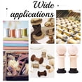 6 Pcs Wooden Empty Spools for Wire Thread Bobbins Coffee 5.9x4.4cm diy ...