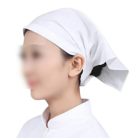 Chef Hat - Japanese Style Triangle Headscarf Waiter Kitchen Turban Cap ...