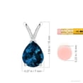 Angara Natural V-Bale Pear-Shaped 1.9 ct London Blue Topaz Solitaire ...