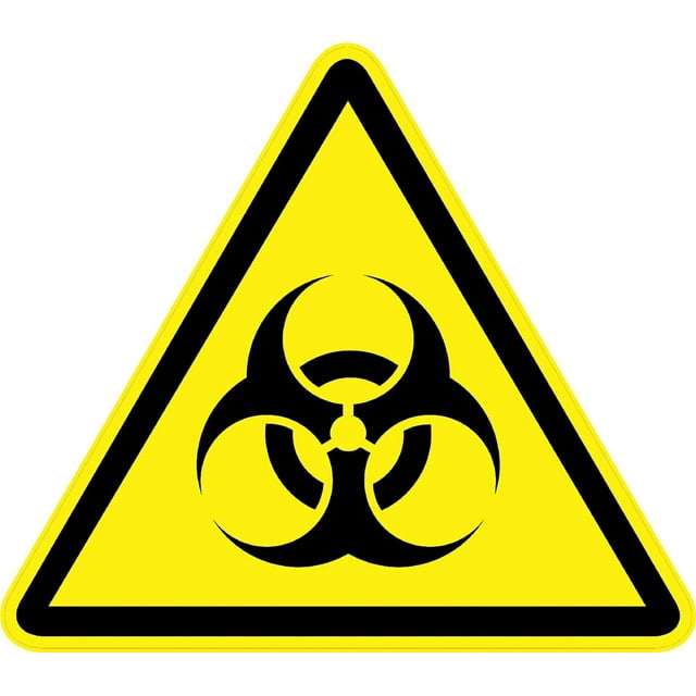 10in x 8.25in Biohazard Sign Vinyl Bumper Sticker Decal Car Window ...