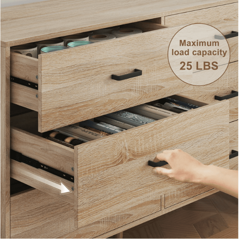 Oak effect drawers store