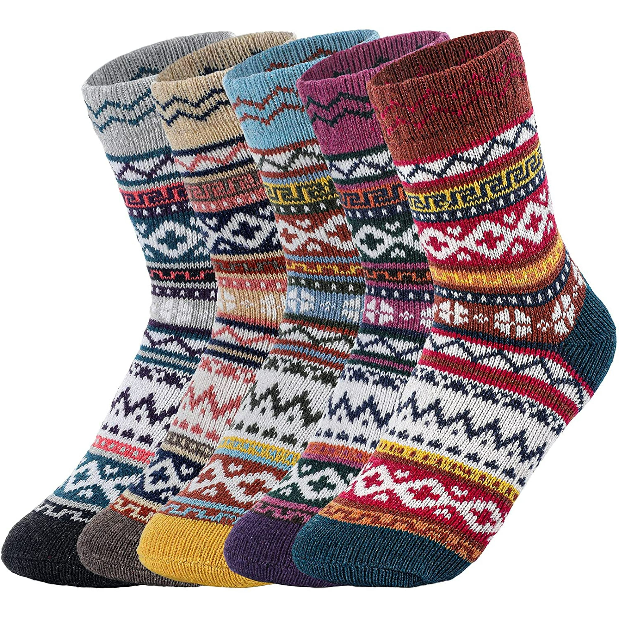 Click here for Funavi Womens Wool Socks - 5 Pair Set  Cozy Cabin... prices
