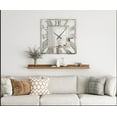 32 Inches Silent Wall Clock-Mirror Glass with Roman Numerals for ...