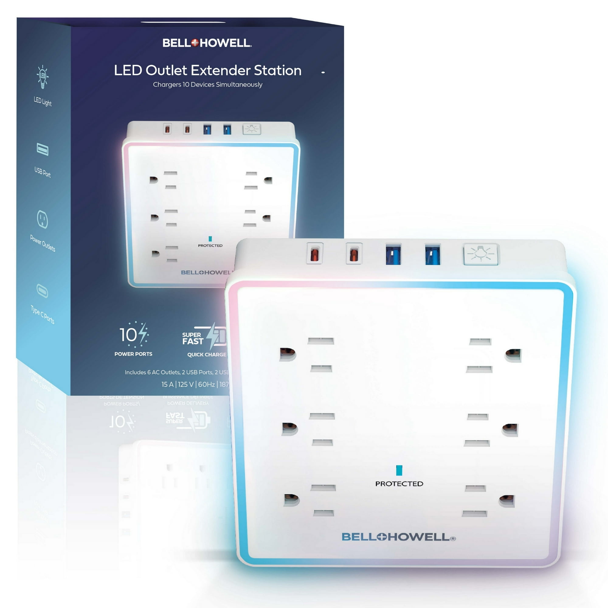 Click here for Bell And Howell Bell + Howell Led Outlet Extender... prices