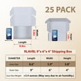 25 Pack 9x6x4 Shipping boxes White Cardboard box for Packing Mailing ...