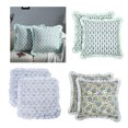 2 Piece Cushion Covers Frilled Borders Fade-Resistant Fabric ...