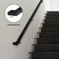 Modern Aluminum Handrail Complete DIY Kit – Matte Black with Adjustable ...